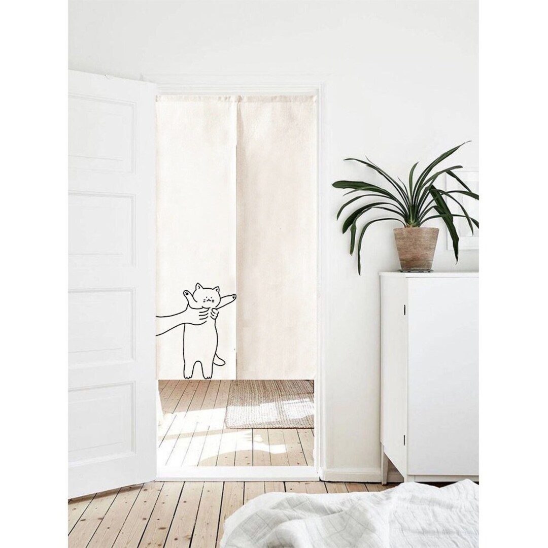 Cat Doorway Noren Curtain,wall Tapestry Video Call Background Decor ...