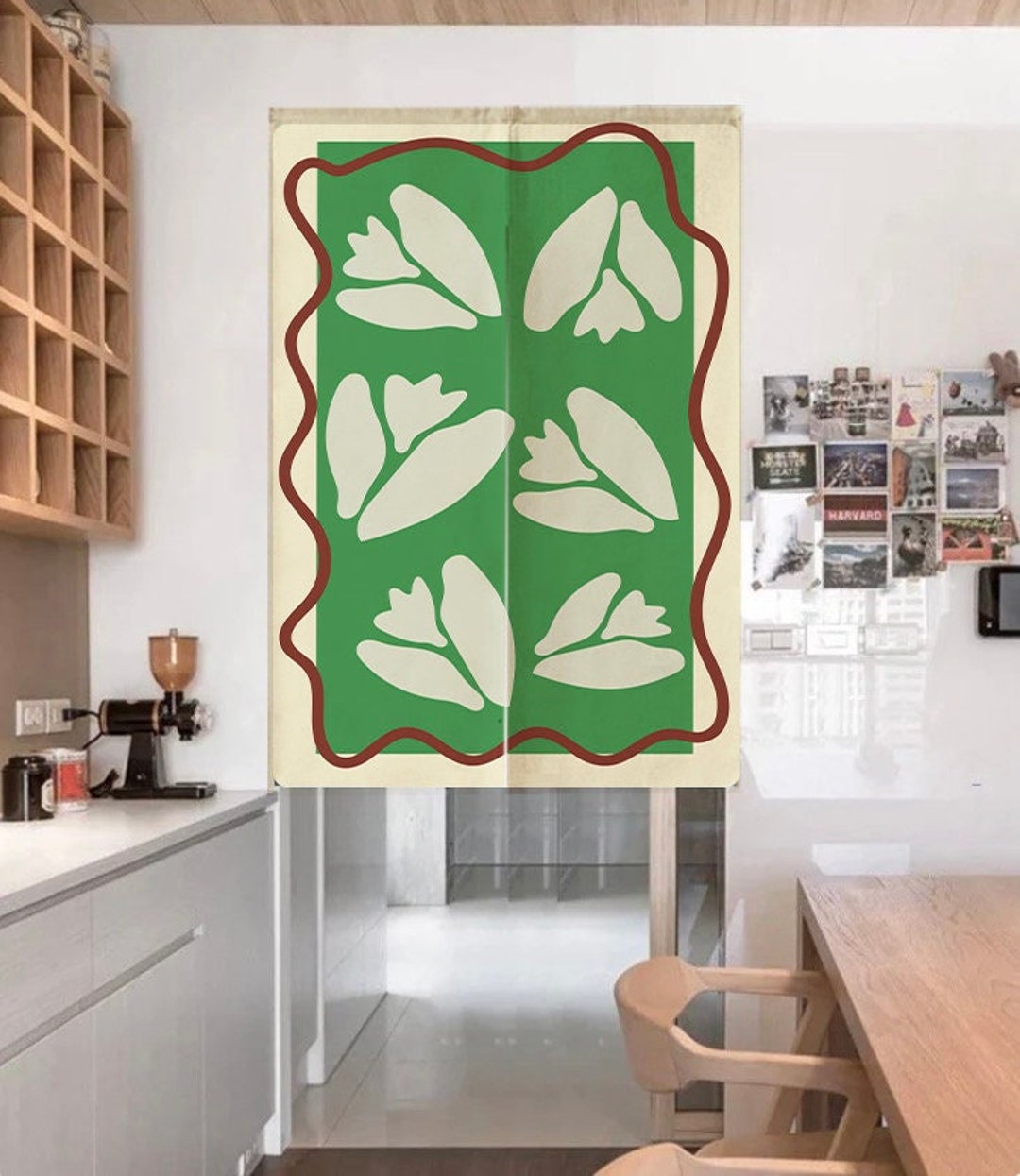 Matisse Inspired Abstract Art Illustration Doorway Entrance Curtain ...