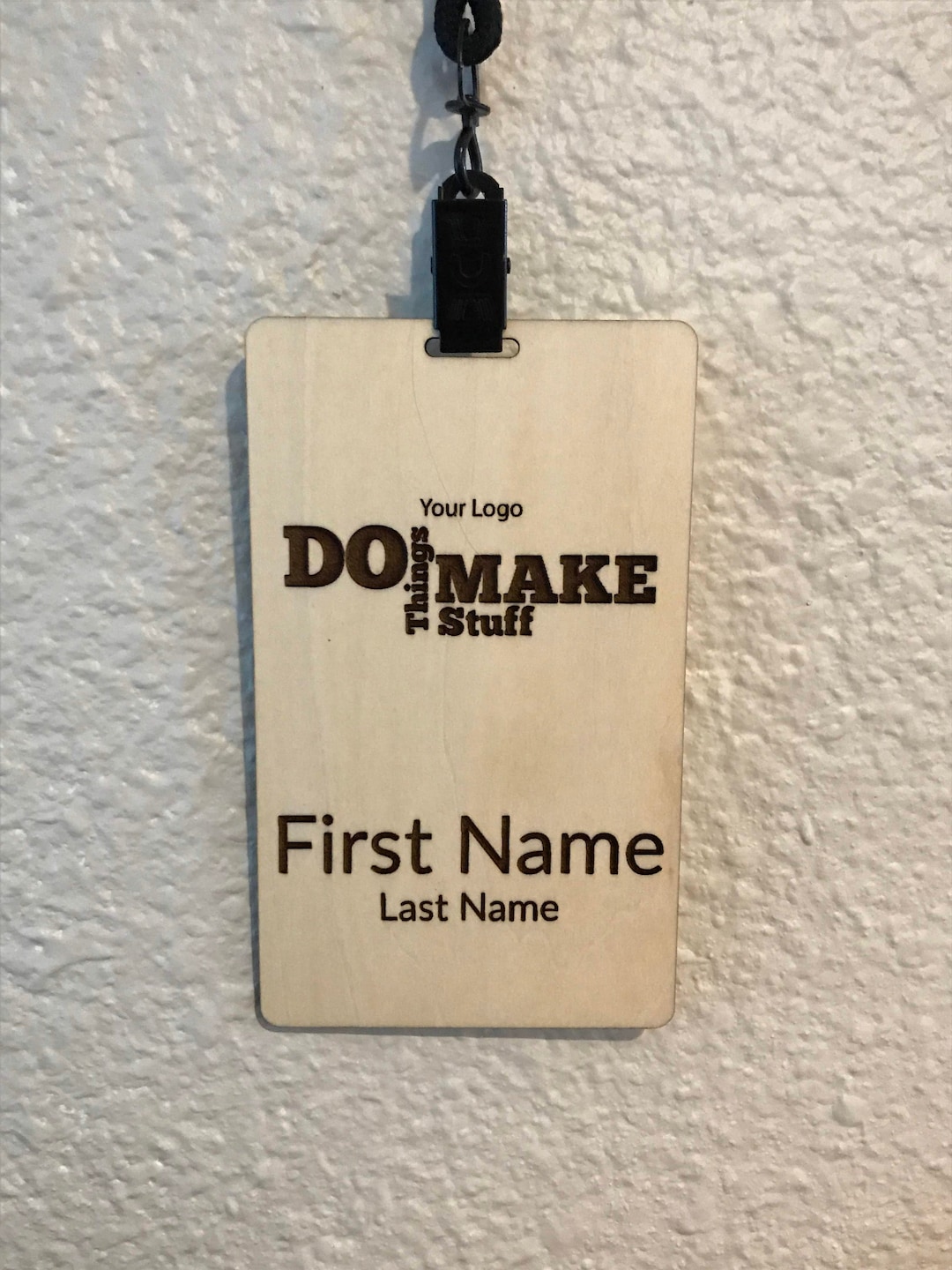 Custom Wooden Lanyard Name Tag - Etsy