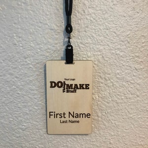 Custom Wooden Lanyard Name Tag - Etsy