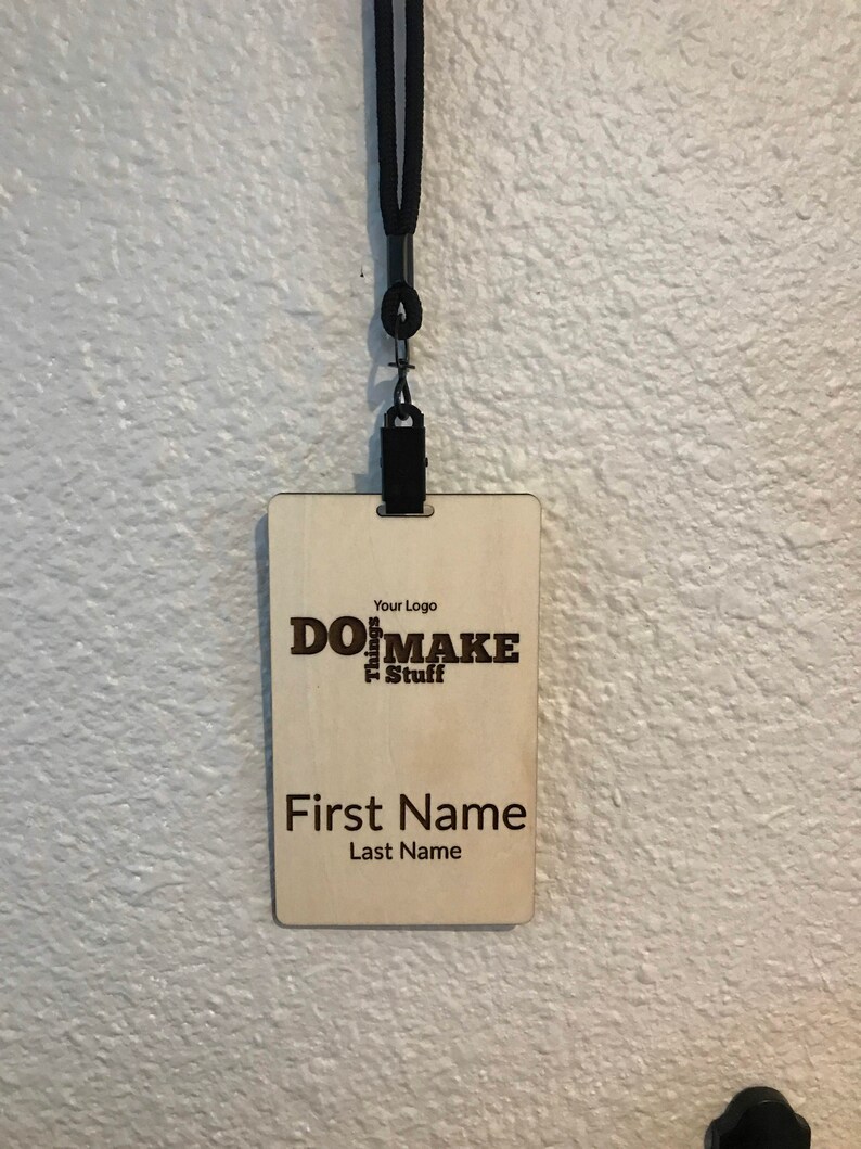 Custom Wooden Lanyard Name Tag - Etsy