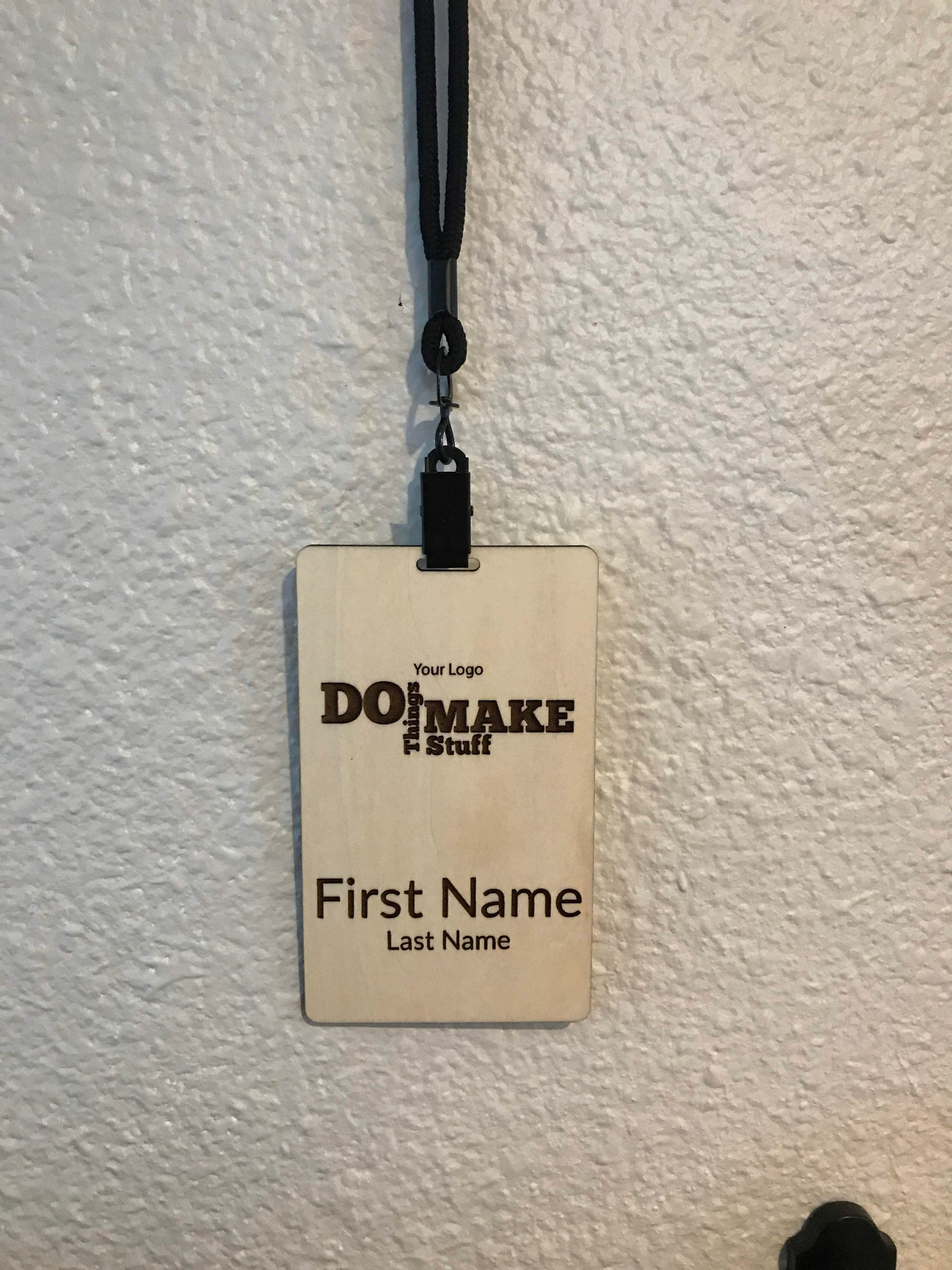 Custom Wooden Lanyard Name Tag - Etsy