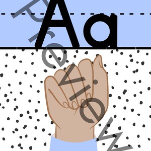 Dotty Pastel ASL Alphabet Download - Etsy