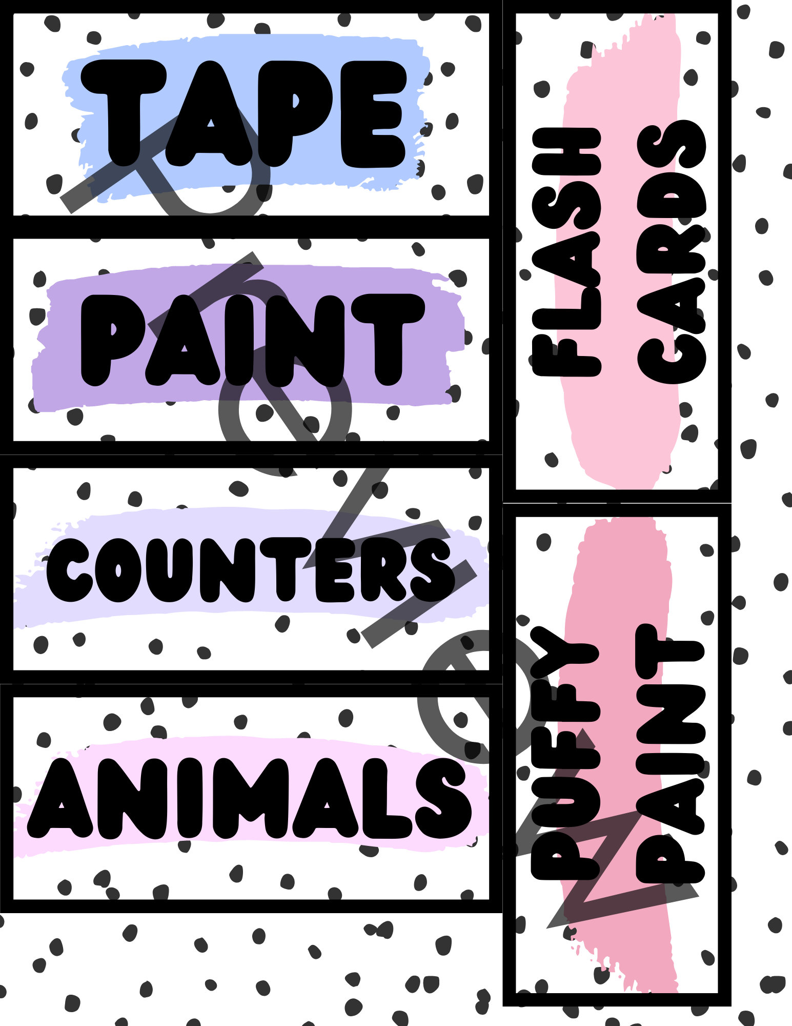 Dotty Pastel Classroom Labels Digital Download - Etsy