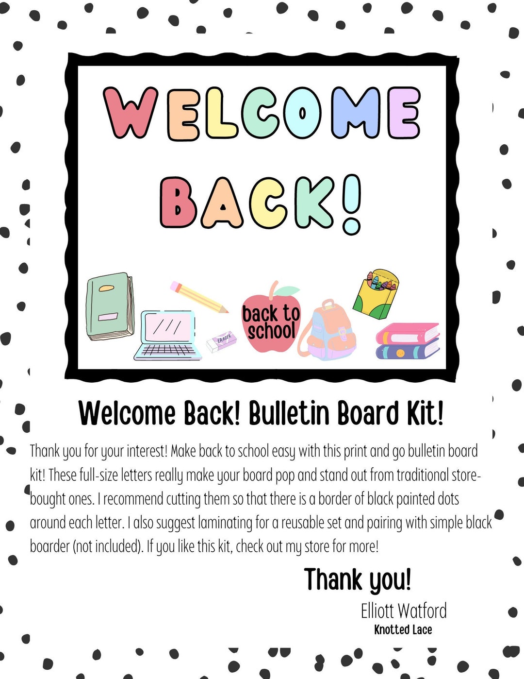 Welcome Back Bulletin Board Digital Download - Etsy