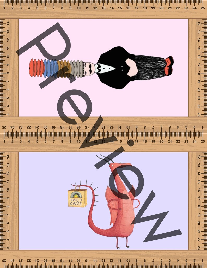 Pastel Storybook Character Posters Download - Etsy