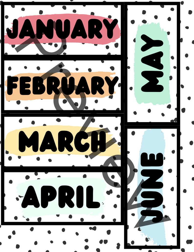 Dotty Pastel Classroom Labels Digital Download - Etsy