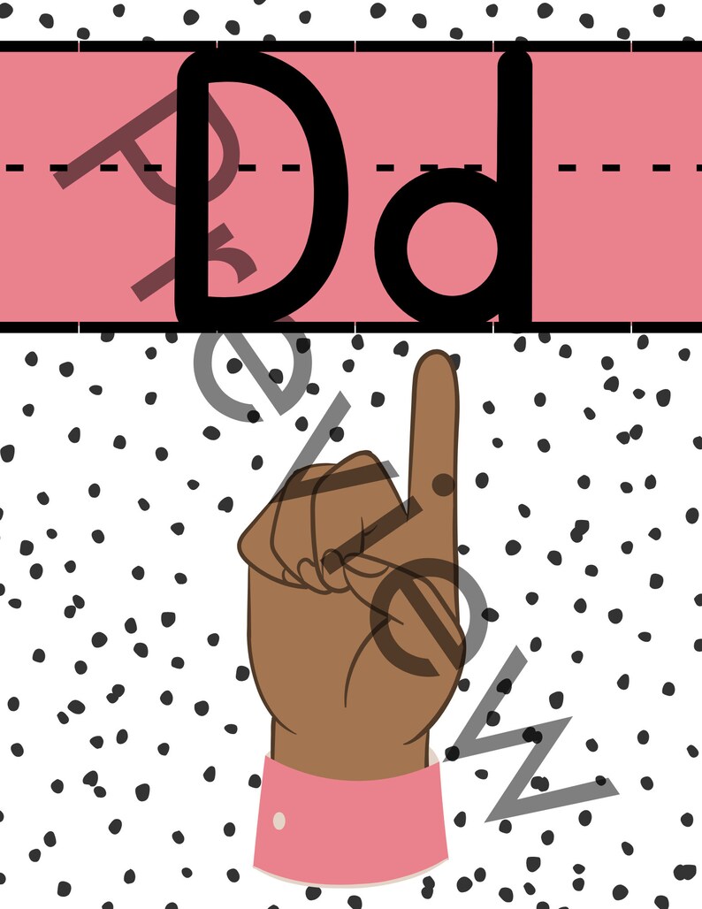 Dotty Pastel ASL Alphabet Download - Etsy