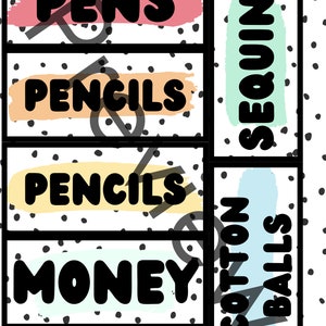 Dotty Pastel Classroom Labels Digital Download - Etsy