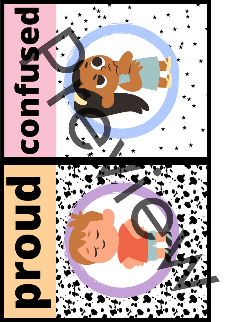 Dotty Pastel Emotion Cards for Classroom - Etsy