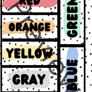 Dotty Pastel Classroom Labels Digital Download - Etsy