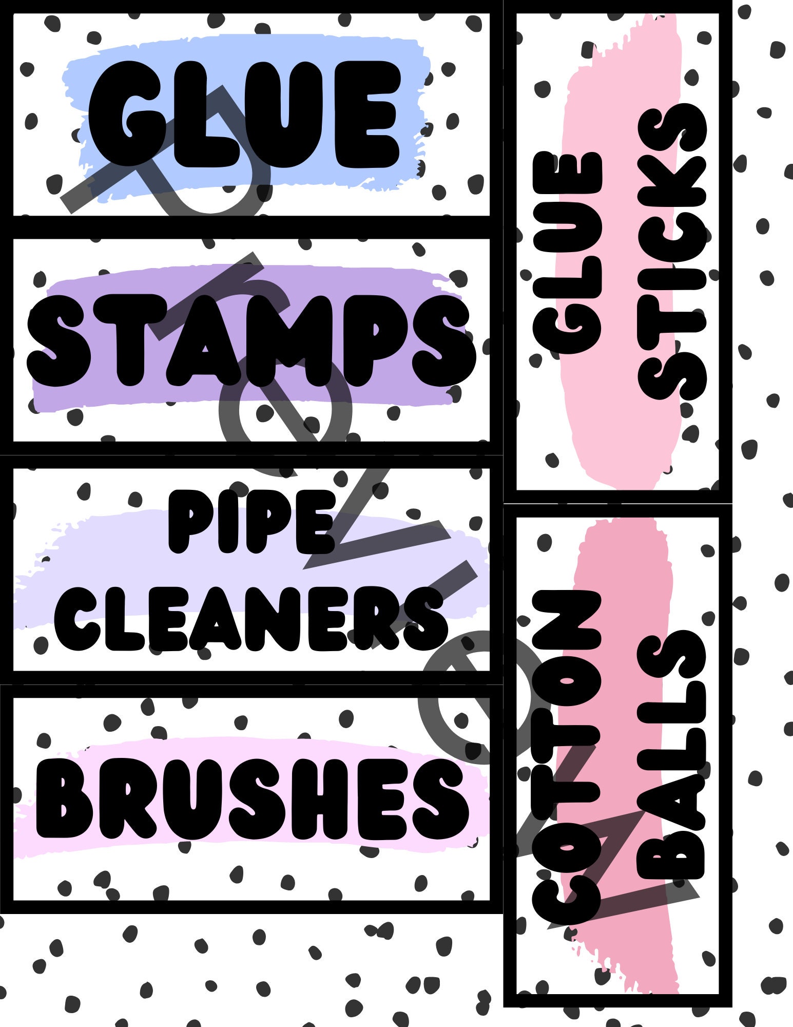 Dotty Pastel Classroom Labels Digital Download - Etsy