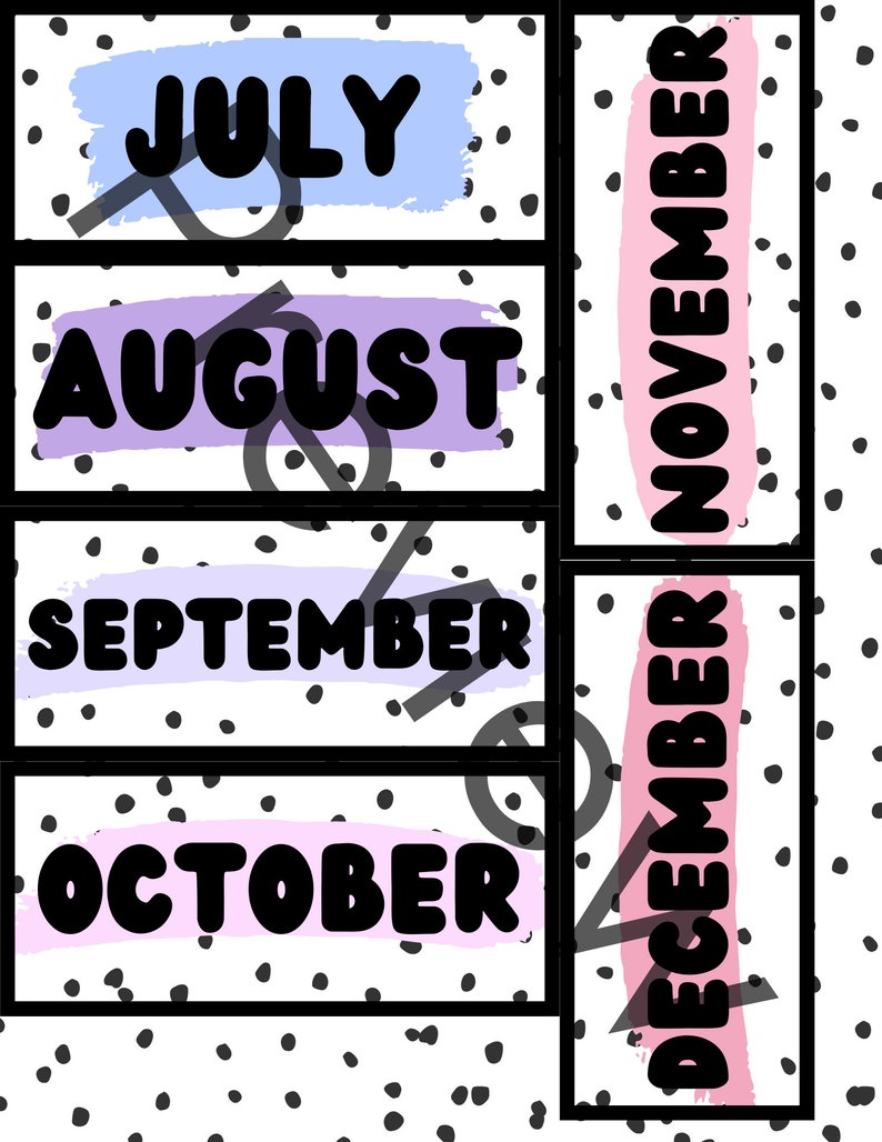 Dotty Pastel Classroom Labels Digital Download - Etsy