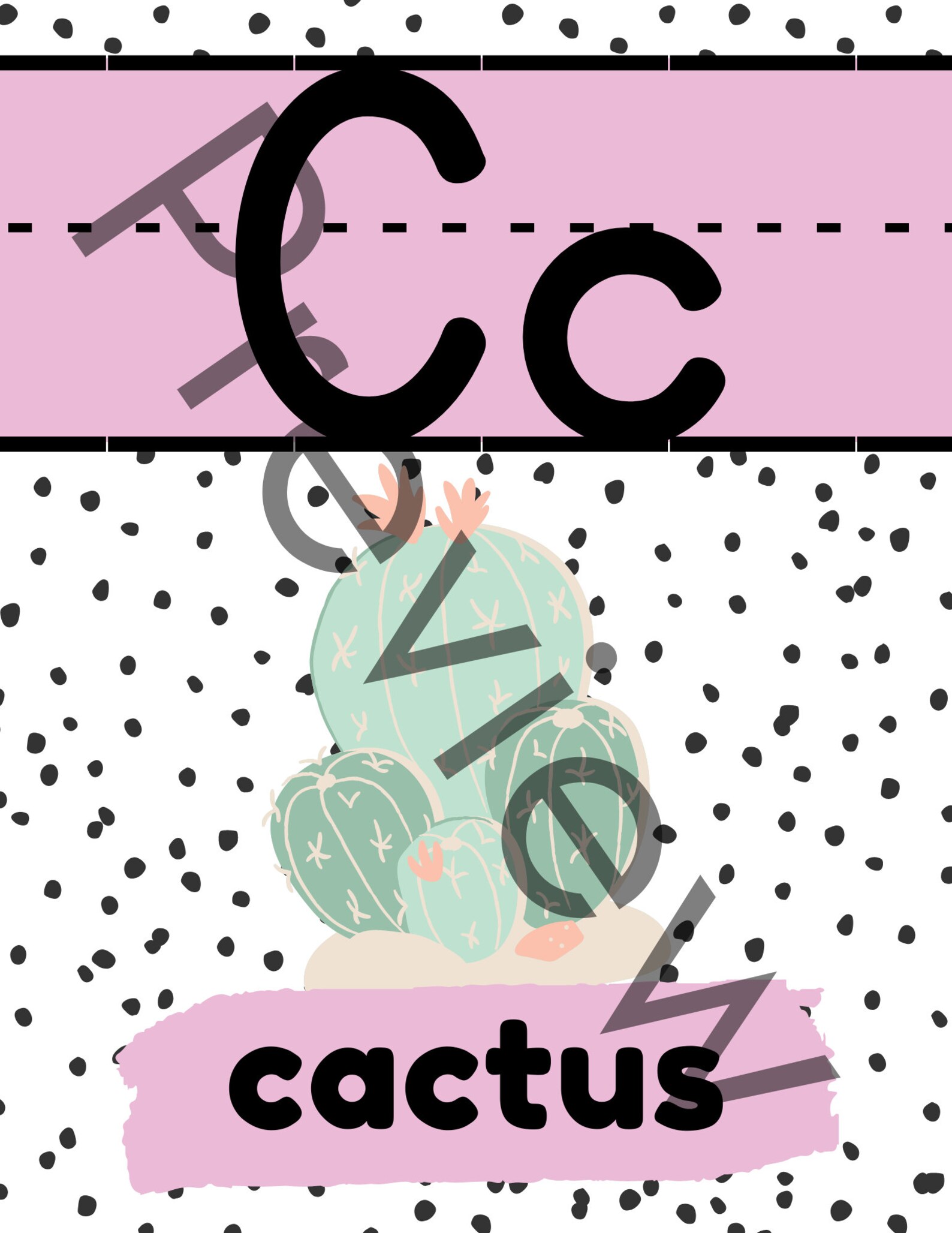 Printable Classroom Dotty Pastel Alphabet - Etsy