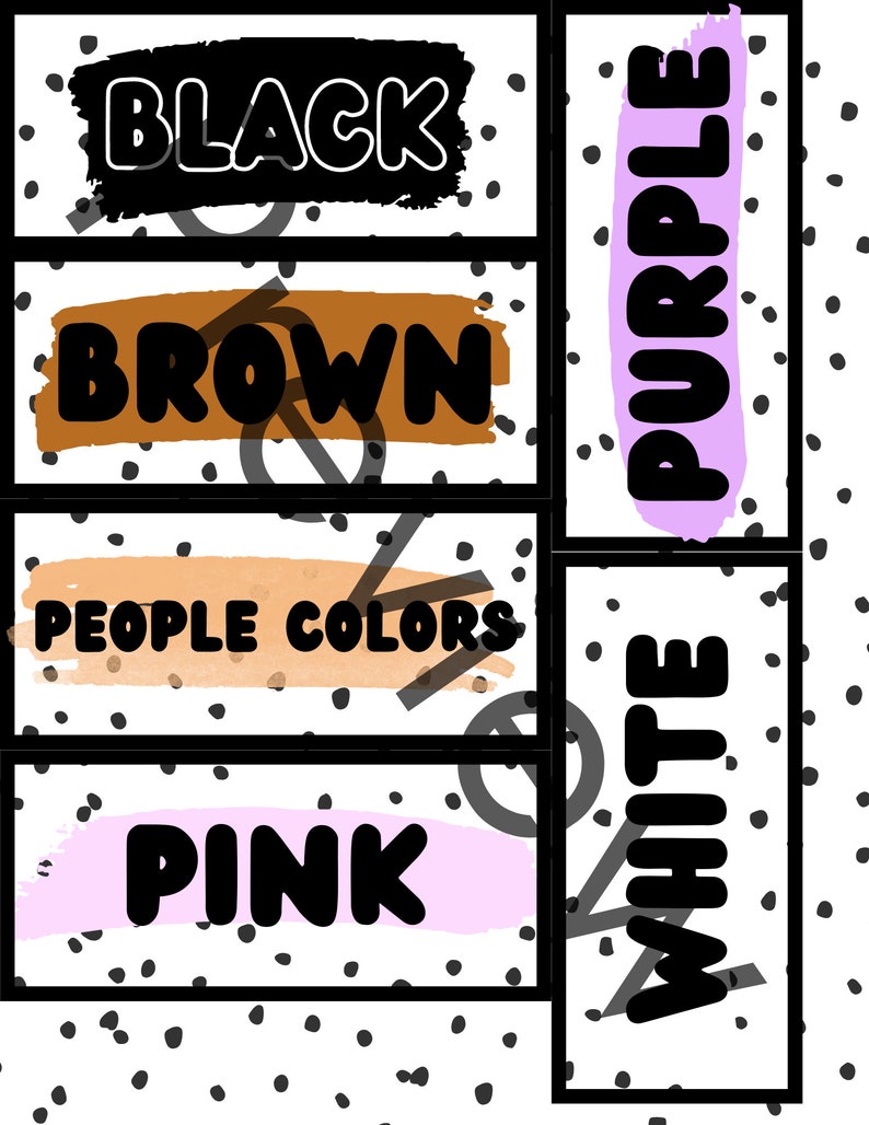 Dotty Pastel Classroom Labels Digital Download - Etsy