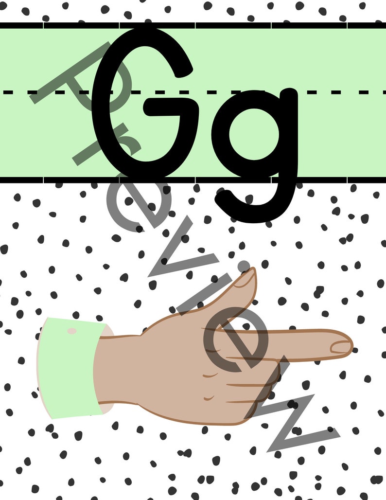 Dotty Pastel ASL Alphabet Download - Etsy