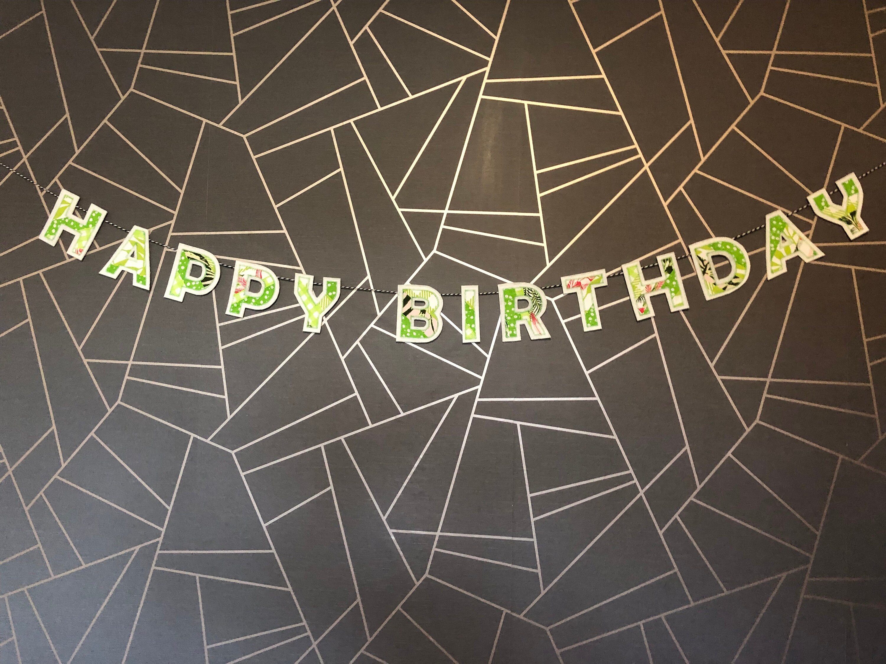 Happy Birthday Fabric Bunting Party Decorations Wall Decor Banner - Etsy