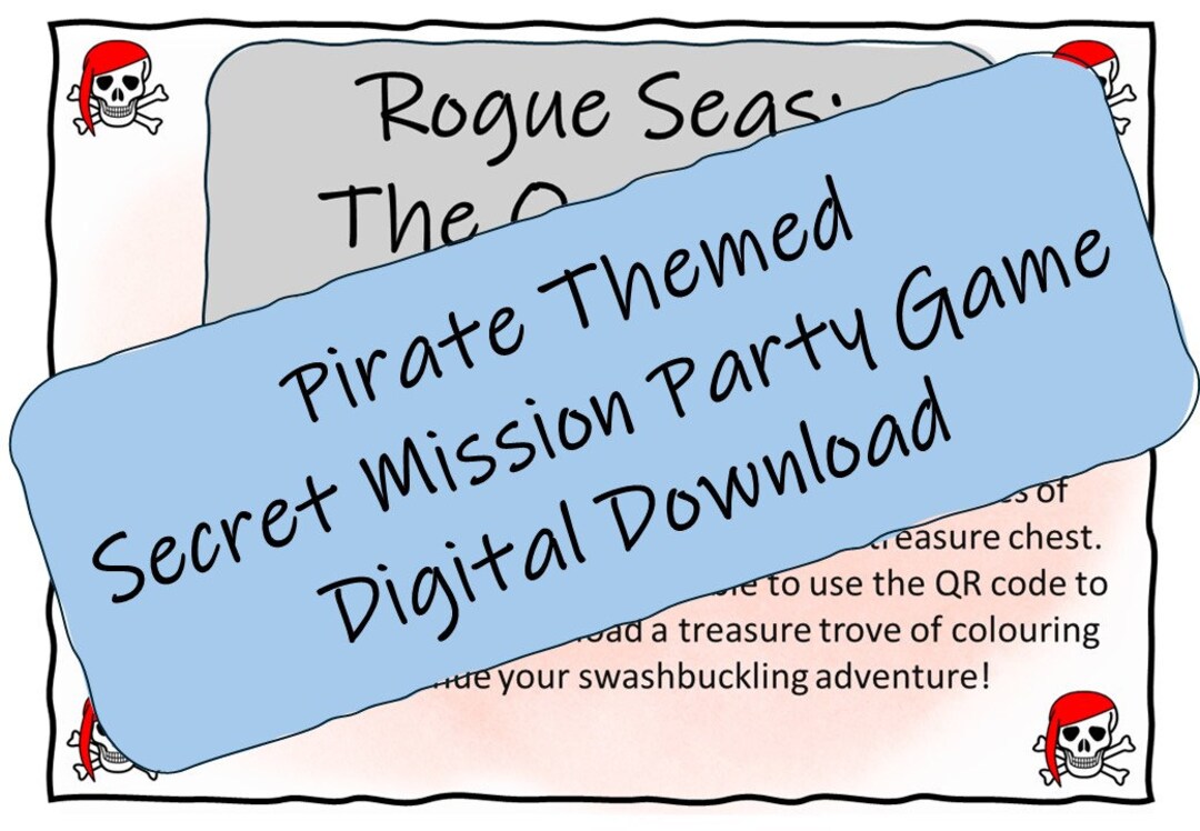 Pirate Themed Secret Mission - Birthday Escape Room for Kids, Printable ...