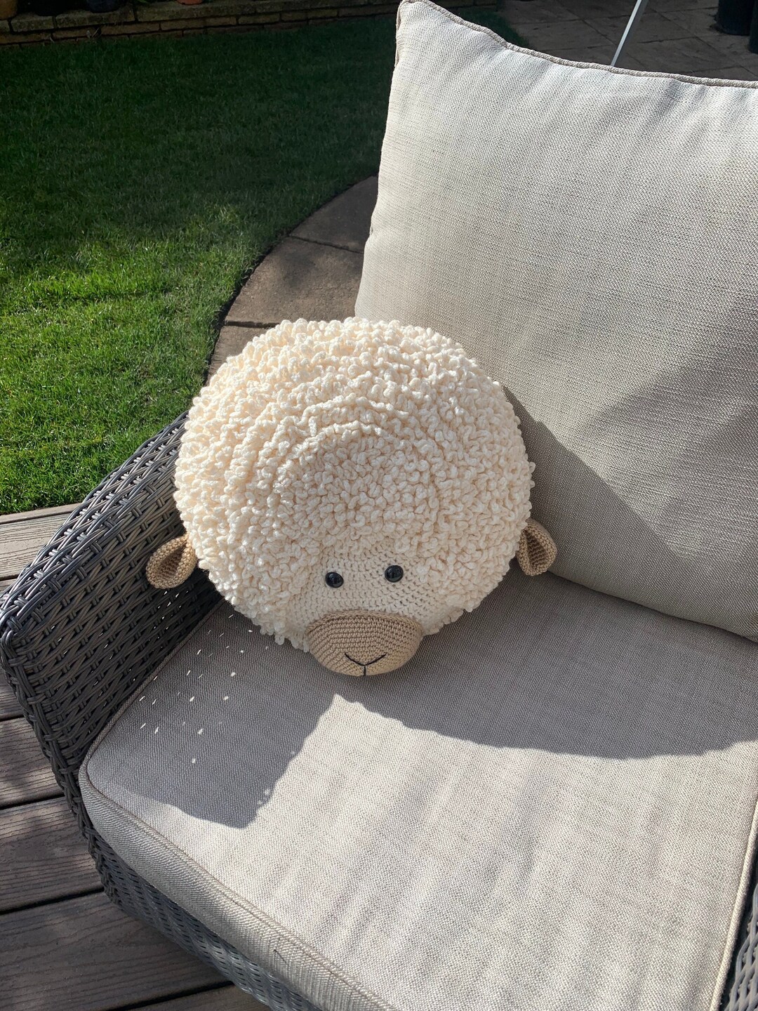Round Sheep Cushion - Etsy