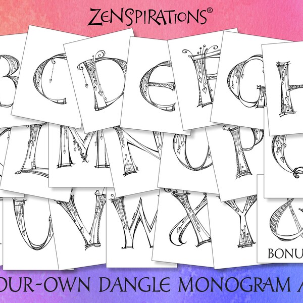 Zentangle Alphabet - Etsy