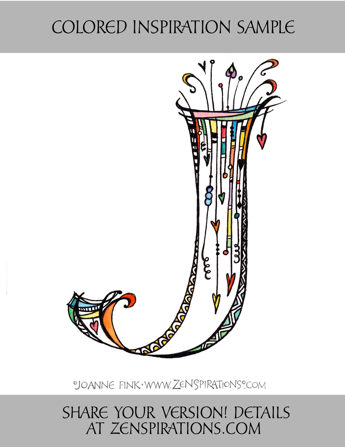 Zenspirations by Joanne Fink Letter J Instant Digital Download ...