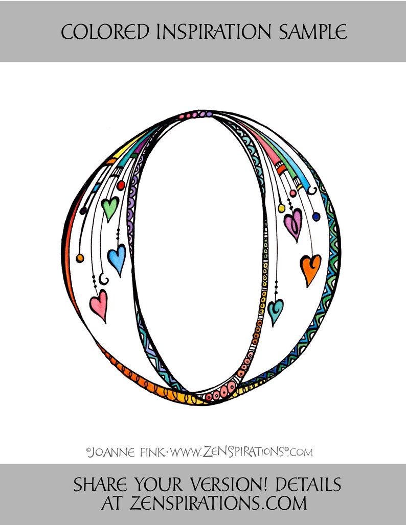 Zenspirations by Joanne Fink Letter O Instant Digital Download ...