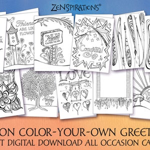 Zenspirations® by Joanne Fink All Occasion Color-your-own Instant ...