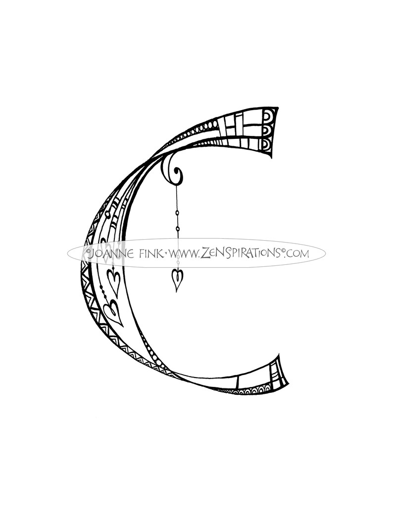 Zenspirations by Joanne Fink Letter C Instant Digital Download ...