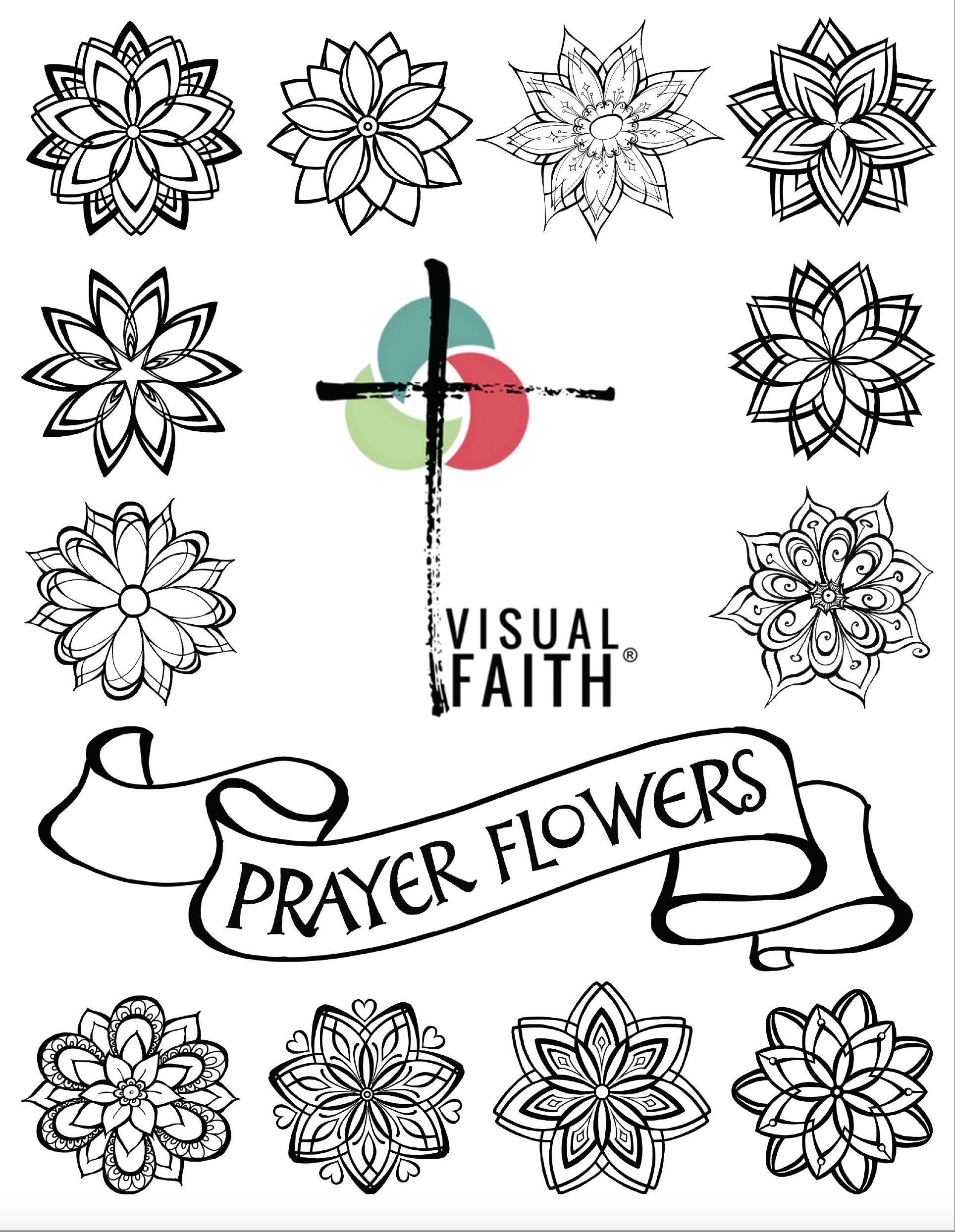 Prayer Flowers by Joanne Fink Instant Digital Download Printable Clipart With Scripture, to Pray ...