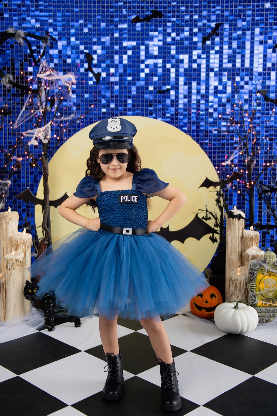 Girls Police Officer Costume/ Police Officer Halloween Costume/ Cop ...