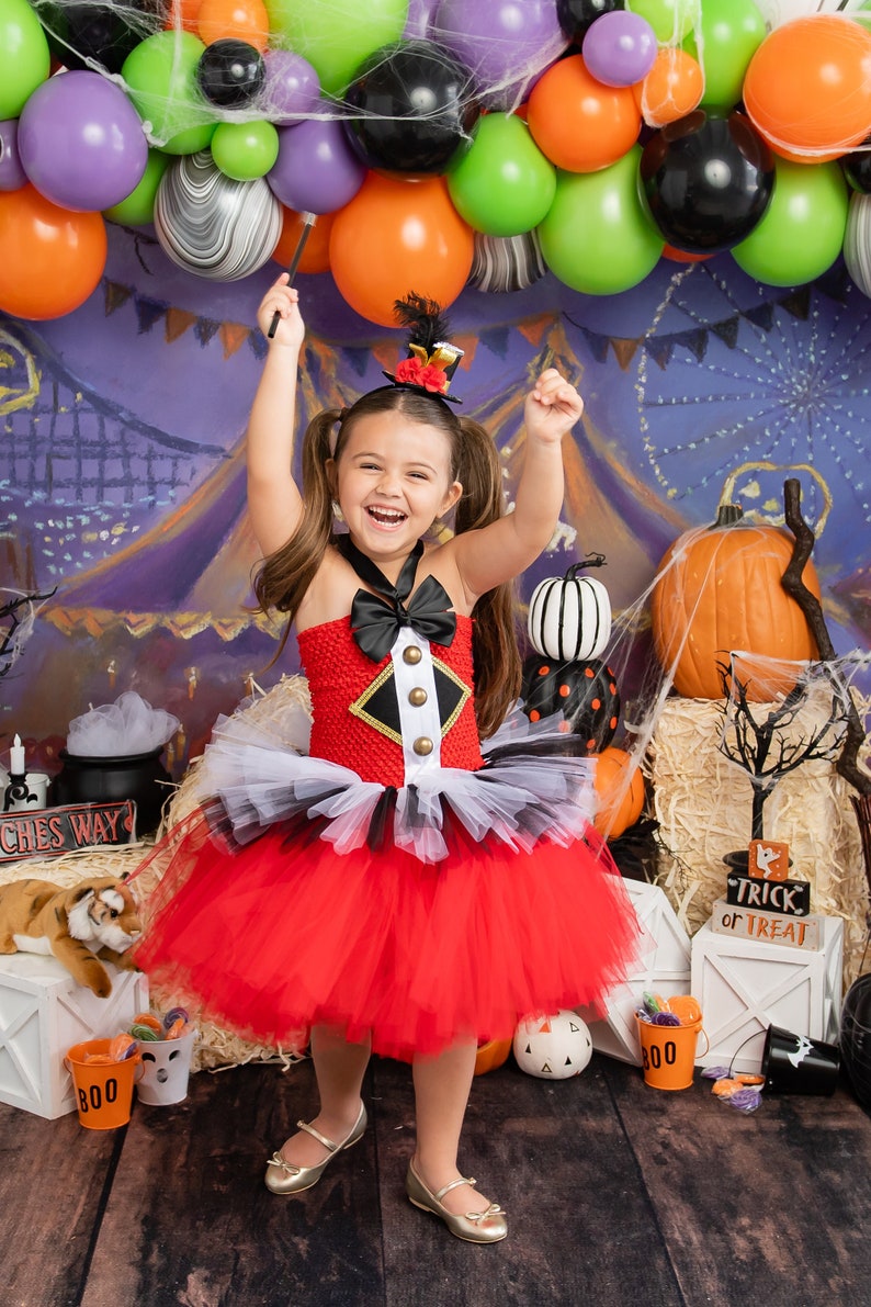 Girls Ringleader Costume: Red Circus Dress, Halloween Ringmaster - Etsy