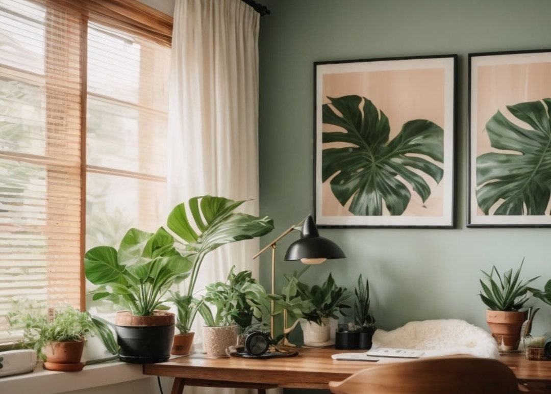 Digital Backgrounds for Zoom Meetings Beautiful Interior With Plants ...