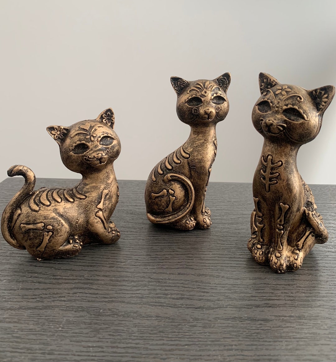 Day of the Death: Cat Figures - Etsy