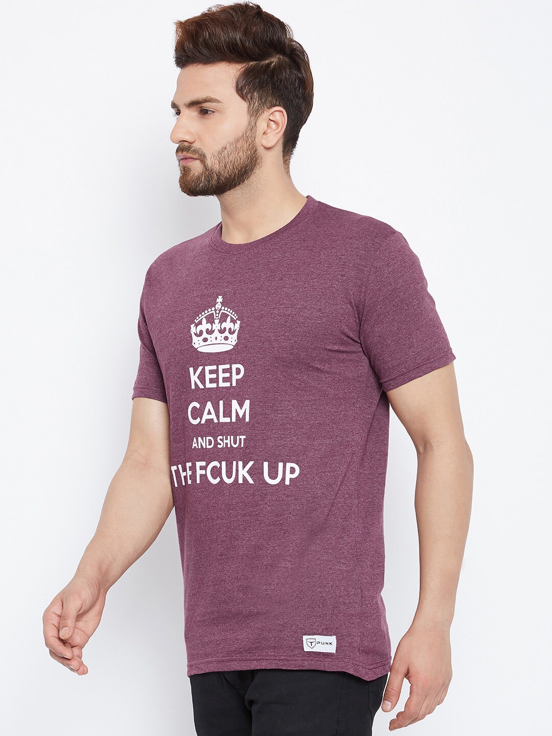 Keep Calm - Half Sleeve Round Neck Printed T-shirt - Etsy