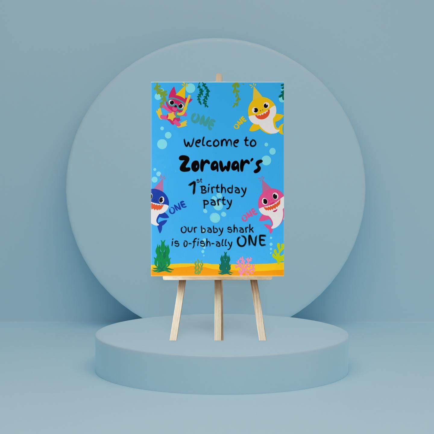 Baby Shark | Custom Digital Welcome Sign | Personalized Printable ...