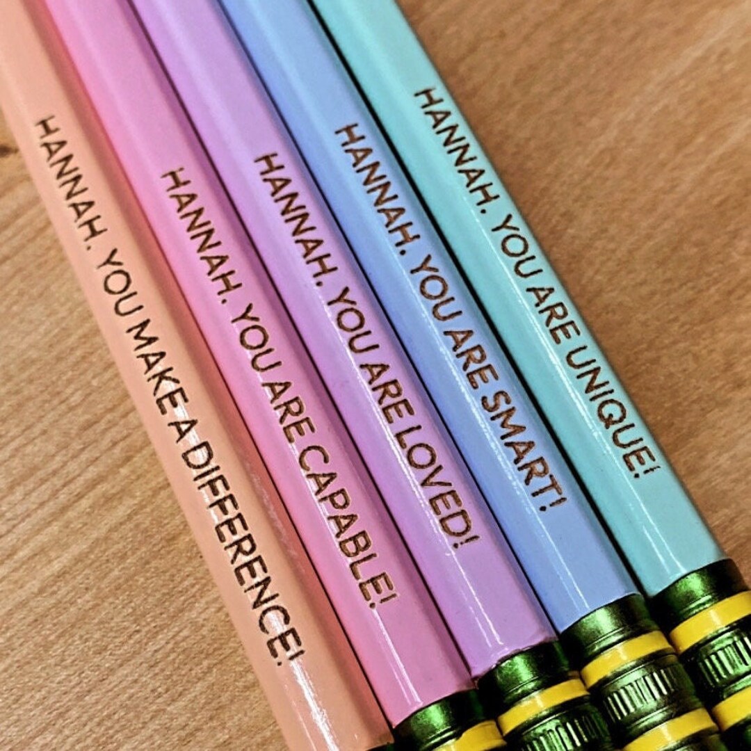 Personalized Affirmation Pencils: Engraved Pencils - Etsy