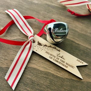 Personalized Christmas Bell Ornament 2025: Engraved Basswood Keepsake ...