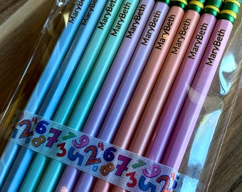 Personalized Pencils, Custom Teacher Pencils, Engraved Pencils, Pastel ...