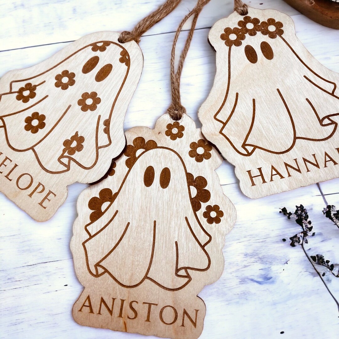 Whimsical Halloween Bucket Tag | Boo Basket Tag | Daisy Ghost Tag ...