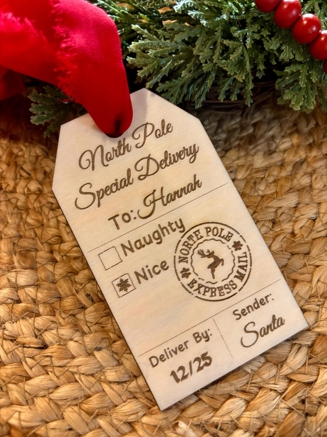 Personalized Santa Gift Tags | Custom Gift From Santa Tags | Nice List ...