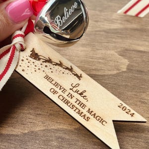 Personalized Christmas Bell Ornament 2025: Engraved Basswood Keepsake ...