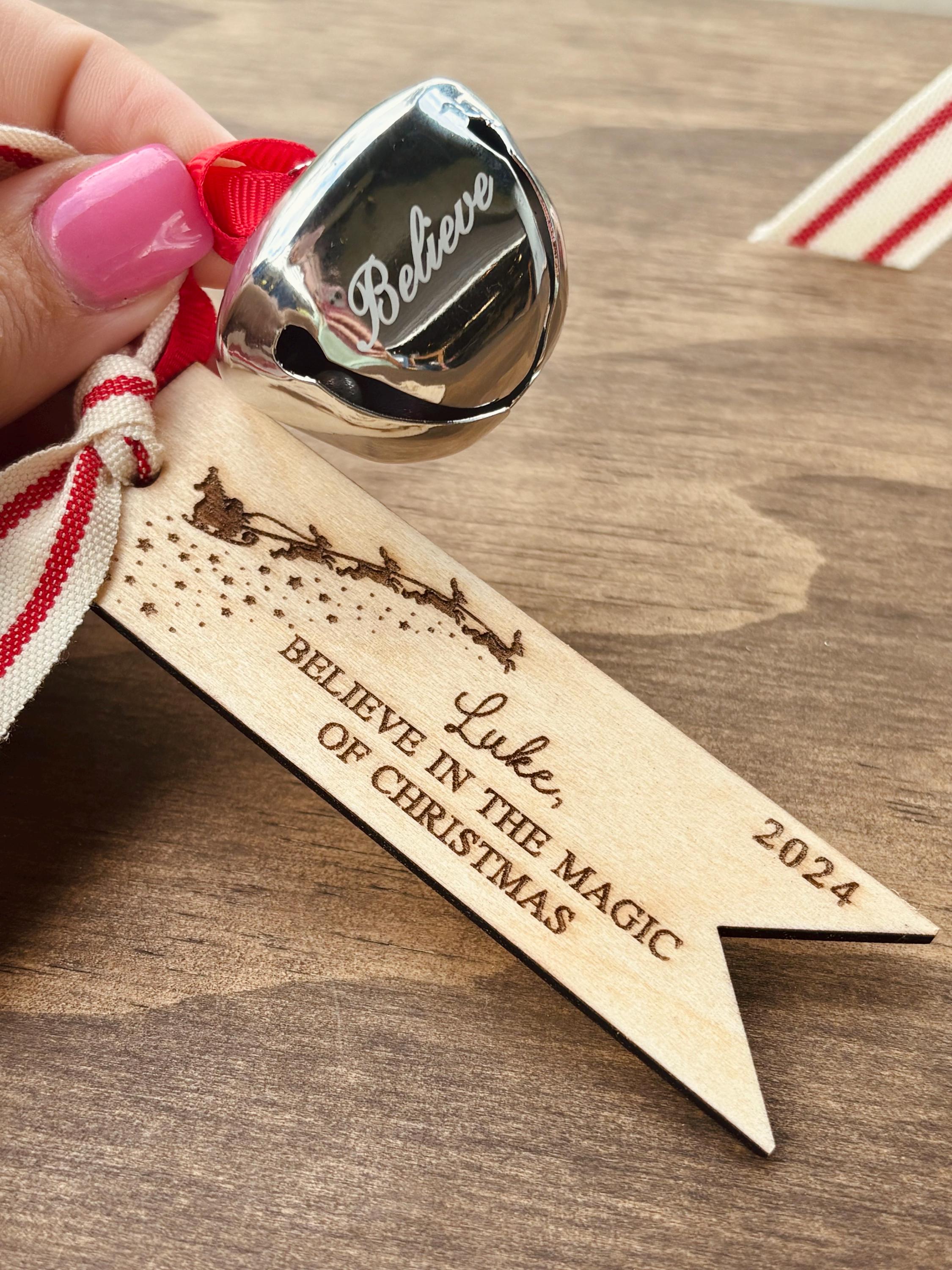 Personalized Christmas Bell Ornament 2025: Engraved Basswood Keepsake ...