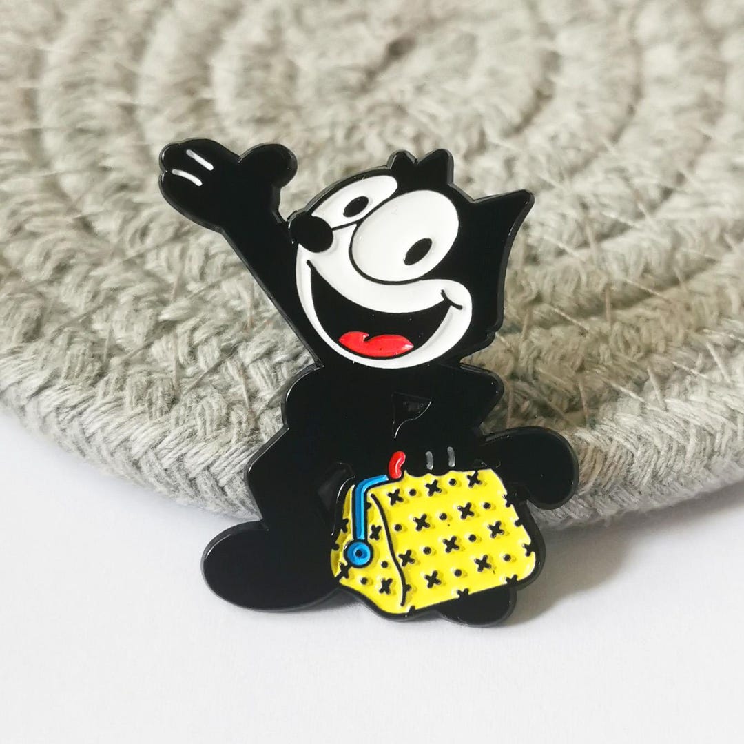 1919 Felix the Cat Metal Pin / Plush Key Chain / Micro Brick Nanoblock ...
