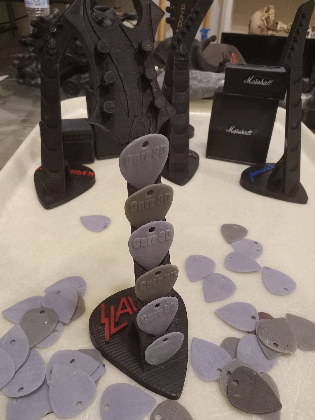 3D Printed Slayer Guitar Pick Holder. Black / PLA. - Etsy
