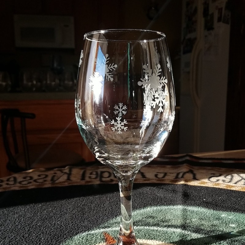 Snowflake Glassware - Etsy