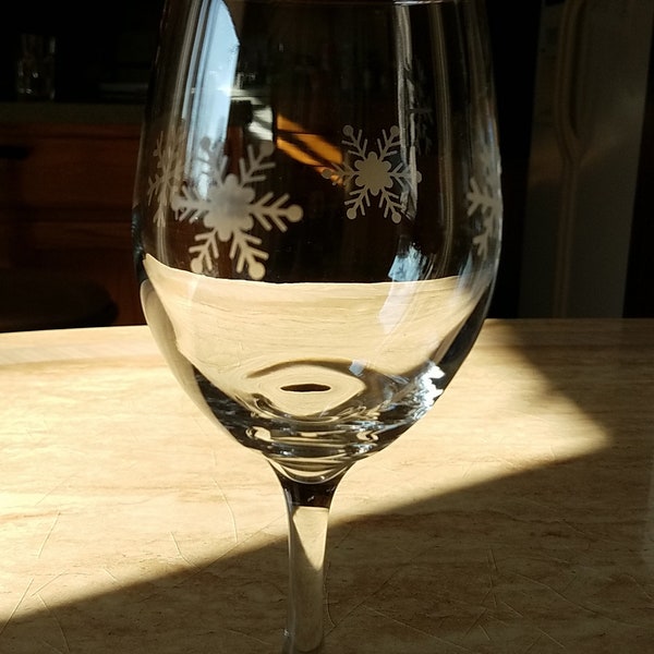 Snowflake Glassware - Etsy