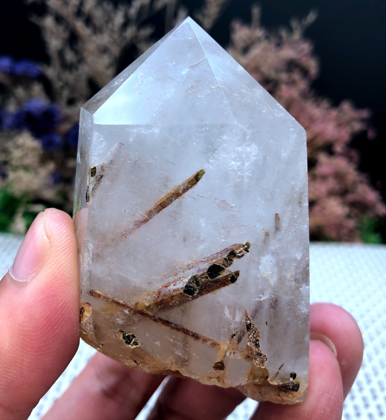 Rare Clear Brown Tourmaline Inclusions Quartz Point/crystal - Etsy UK