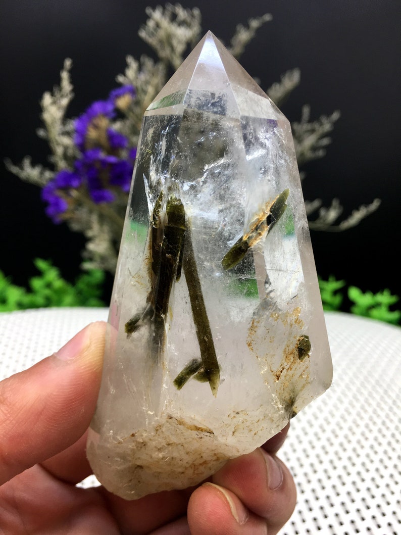Rare Large Clear Green Rutilatedtourmaline Inclusions Quartz | Etsy