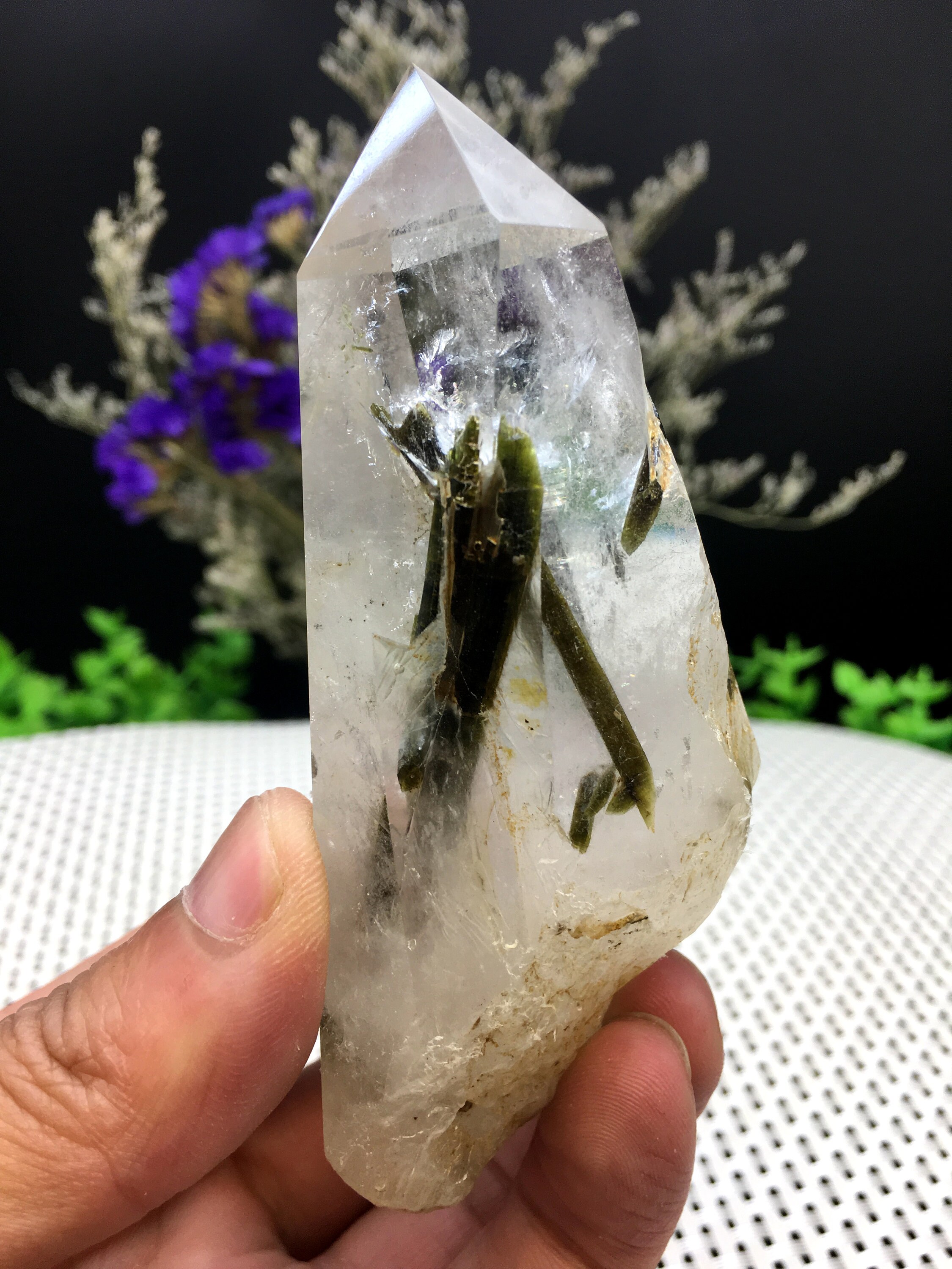 Rare Large Clear Green Rutilatedtourmaline Inclusions Quartz - Etsy