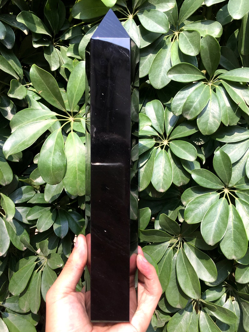 Natural Best Clear obsidian Polished Tower Shaped/obsidian | Etsy